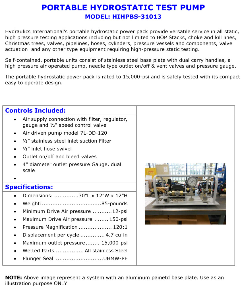 Aerospace Hydraulic Test Equipment