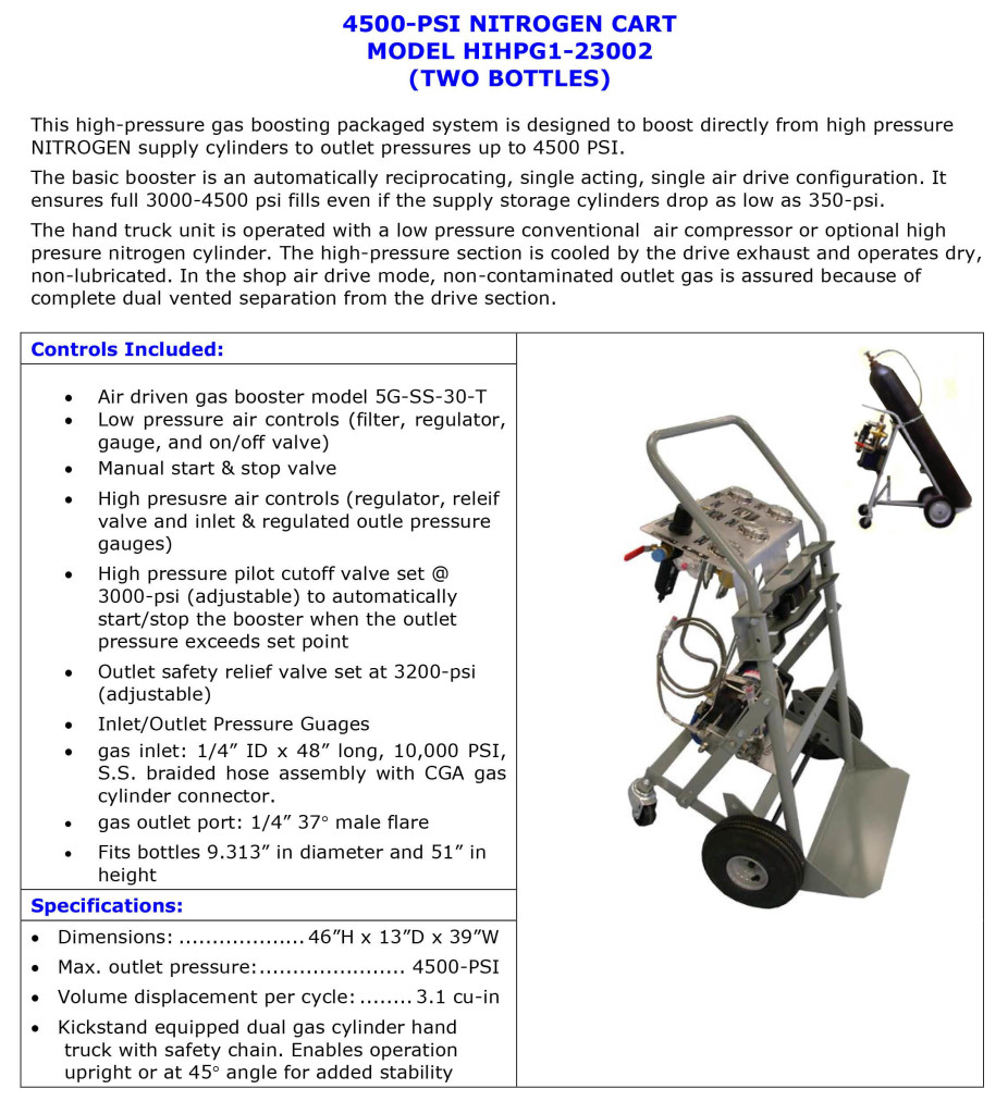 Military Aircraft Nitrogen Servicing Carts